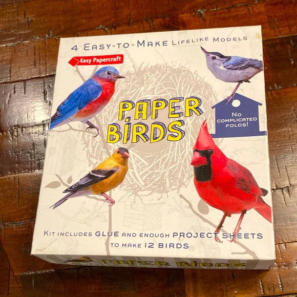 Sterling | Art | Paper Birds Kit Makes Total Of 2 Paper Craft 3d Birds ...